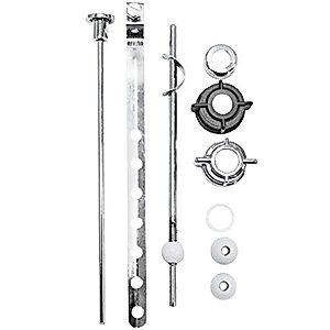 PF WaterWorks PF0909 Pop-Up Drain Repair Kit - Threaded Adjustable Center Pivot/Ball Rod with 3 Nuts, Gasket, 3 Sizes of Balls with Pull Rod/Linkage, Chrome