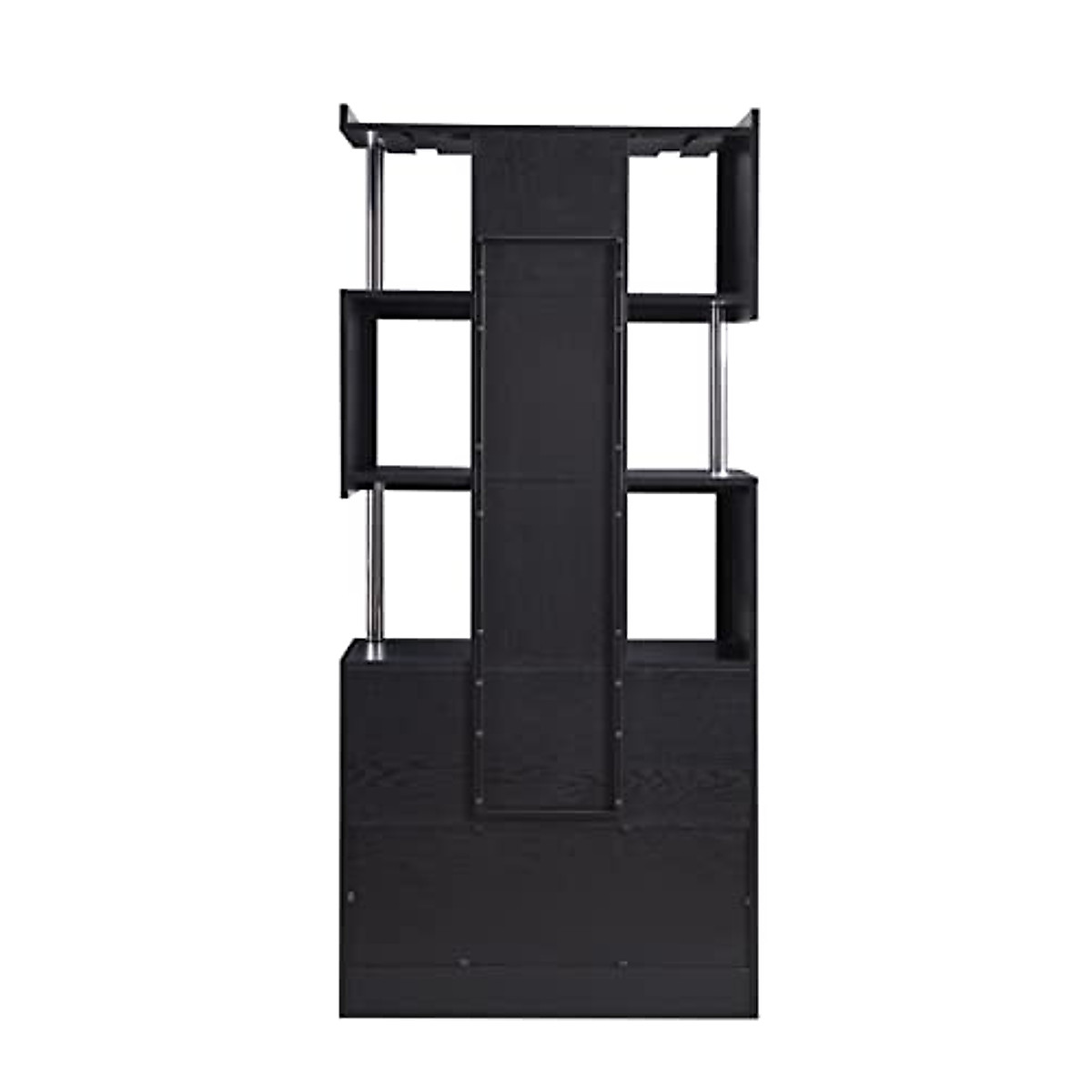 Home Source Jill Zarin Contemporary Bar Cabinet Black