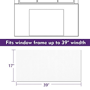 Mxclimate Full Surround Window AC Insulation Foam Side Panels for Air Conditioner Units, 39'' Width Indoor Window Seal Kit Cover, Winter and Summer