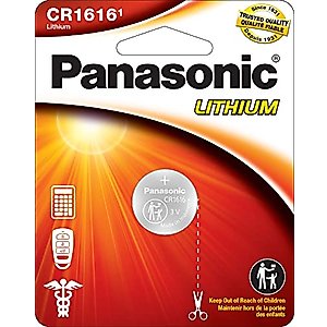 Panasonic CR1616 3.0 Volt Long Lasting Lithium Coin Cell Batteries in Child Resistant, Standards Based Packaging, 1-Battery Pack