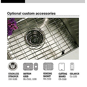 HOUZER LHD-3322-1 Legend 33-by-22-Inch 80/20 Drop-in Double Bowl Stainless Steel Sink