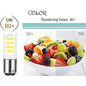 SSXBF BA15D LED Double Contact Bayonet Base 120 Volts 4W Bulb，Daylight 6000K,40W Halogen Replacement Bulb，Sewing Machine Bulbs Pack of 2……