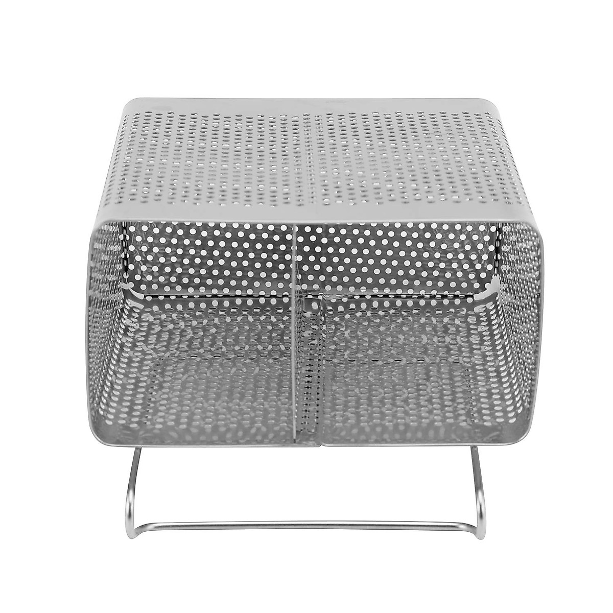 Cutlery Holder, Stainless Steel Drying with Hooks Square Storage Stand Holder for Spoon Case Organizerzer Sink Basket, Kitchen Utensils Chopsticks fork Holder Drying Rack Basket (two Compartments)