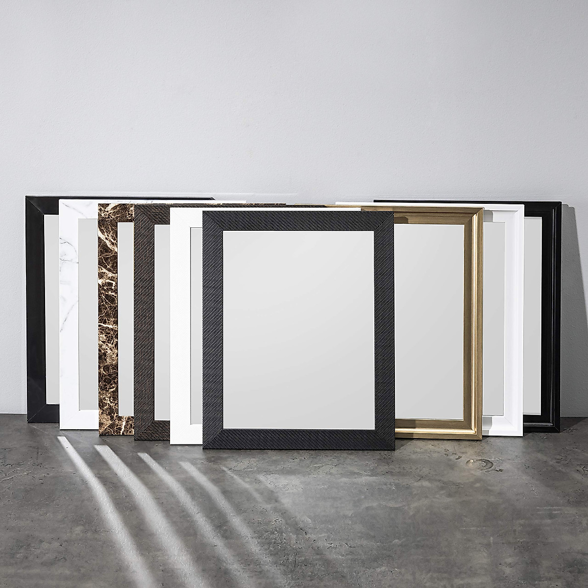 Home Basic DM47051 12" x 16" Wall Mirror, Black