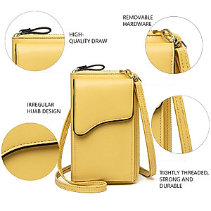 myfriday Small Leather Shoulder Bag, Crossbody Bag CellPhone Wallet Purse Lightweight Crossbody Handbags for Women