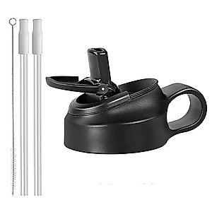 Prurex Straw lid for Hydro Flask 12-64 oz Wide Mouth,Replacement Lid with Straw for Hydroflask/Thermoflas/Iron Flask/Takeya/Simple modern 2.28"Wide Mouth Bottles（1 pack)