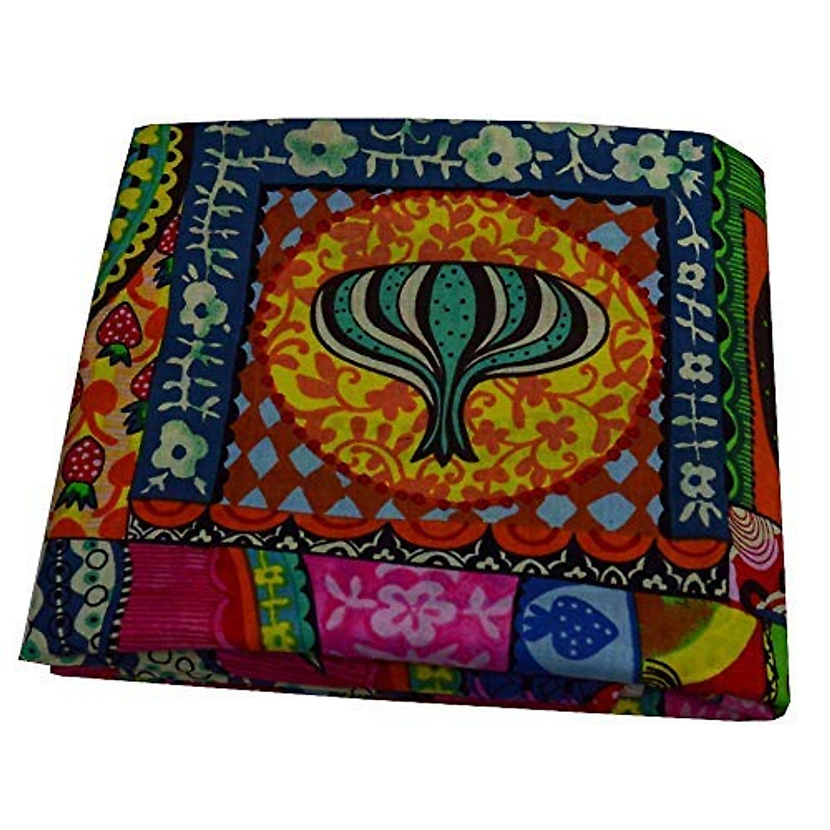 V Vedant Designs Hand Block Printed Indian Natural Cotton Jaipuri Print Sanganeri Kurti Print Fabric by 5 Yard