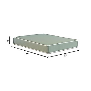 Wayton, 5/7/8/10 Inch Medium Firm Water-Resistance Vinyl Foam Mattress, Easy to Clean, Comfortable & Noise Free, Full, Blue
