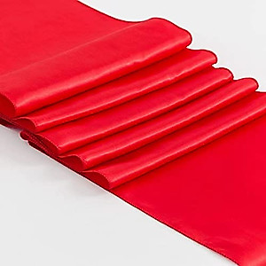 SSYAQRA Red Table Runner Satin - 2Pack 12x108inch Red Runners for Tables Wedding Table Runners Red Runner Bright Silk Smooth Fabric for Wedding Birthday Party Christmas