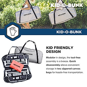 Disc-O-Bed Kid-O-Bunk with 2 Side Organizers, Red