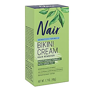 Nair Bikini Cream with Green Tea Sensitive Formula, 1.7 Ounce