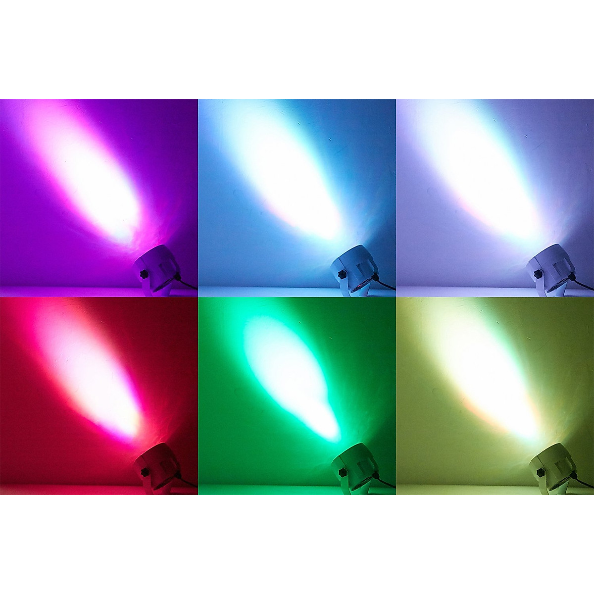 XKCL LED Stage Strobe Light, 12 LED RGBW Par Spotlight, Sound Control DMX Control, for DJ Christmas Party Performance Club discotheque (Black,WithRemote)