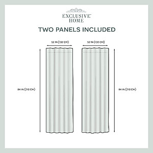 Exclusive Home Velvet Heavyweight Light Filtering Hidden Tab Top Curtain Panel Pair, 52"x84", Blush