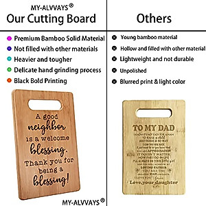 MY-ALVVAYS Housewarming Gifts for Neighbor, House Warming Cutting Board, First New Home House Homeowner Gifts for Neighbor - MCB030