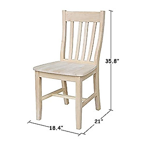 International Concepts Pair of Cafe Chairs, Unfinished