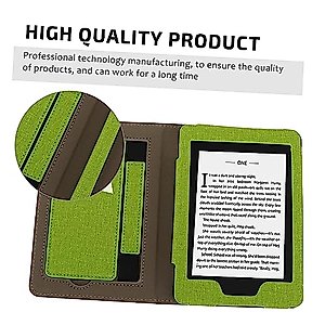 UKCOCO Tablet Case E-Reader Cover for E- Reader Ebook Reader Case Reader Tablet E-Reader Protective Case Auto Wake Protective Case E-Reader Cover Green Imitation Leather Paper Hand Rest