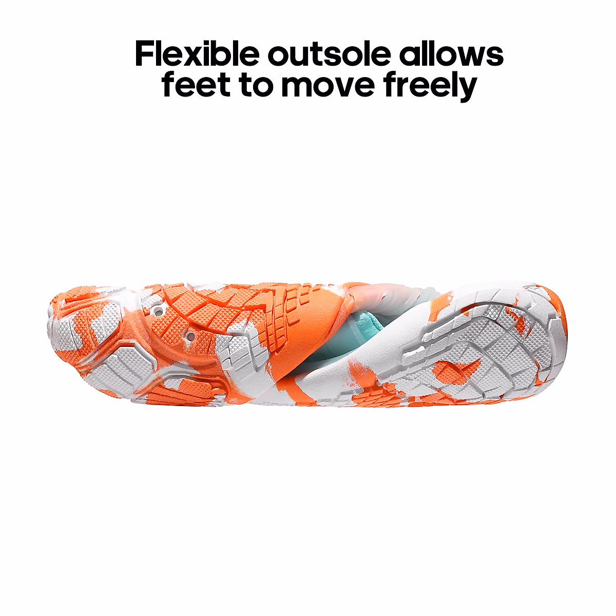 NORTIV 8 Athletic Hiking Water Shoes for Women Qucik Dry Barefoot Walking Kayaking Surfing Training Beach Shoes Size 7 Orange/Blue SNWS231W