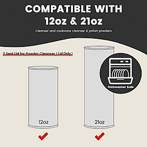 MIMORE Lid Cover for Bar Keepers Friend Cleanser 12oz & 21oz - 2 Pack Silicone Cap Compatible with Bar Keepers Friend Lid Cover Cleanser & Polish