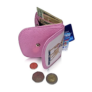 Taxi Wallet – Vegan Material, Chihuahua – A Simple, Compact, Front Pocket, Folding Wallet, that holds Cards, Coins, Bills, ID – for Men & Women
