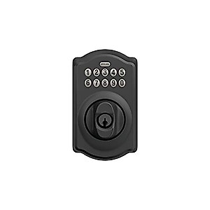 SCHLAGE BE365 CAM 622 Keypad Electronic Deadbolt, Matte Black