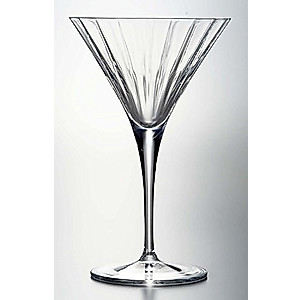Luigi Bormioli Bach 8.25 oz Martini Glasses, 4 Count (Pack of 1), Clear