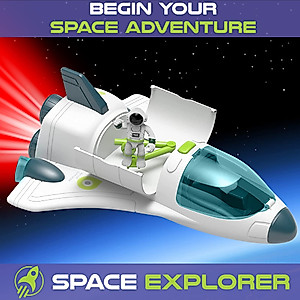 BLOONSY Space Shuttle Toy | Rocket Ship with Astronaut | Space toys for kids 3 5