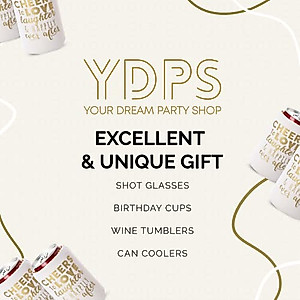 Wedding Can Can Cooler Decorations - Cheers to Love Laughter and Happily Ever After, Can Coolies Set of 12, Wedding Supplies For Bridal Showers, Engagements and Bachelorette Parties (White)