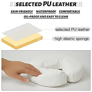 CLORIS Universal Headrest Face Cushion Face Pillow for Massage Tables Massage Chairs Spa Bed(White)