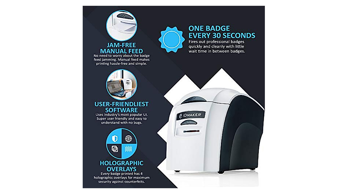 ID Maker Card Printer Kit for Professional Badge Printing