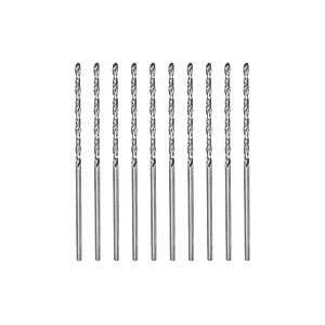 uxcell 10 Pcs 1.4mm HSS(High Speed Steel) W6542 Micro Drill Bits, Fully Ground Jobber 48mm Length Drill Bit for Mild Steel Copper Aluminum