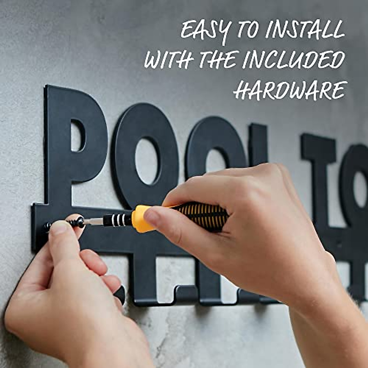 Star Splash Pool Towel Rack – Outdoor Towel Rack Holder & Swimming Pool Accessories, Pool Towel Hanger, Towel Drying Rack Pool Decor, Rust Proof Pool Signs and Decor Outdoor & Inside with 10 Hooks