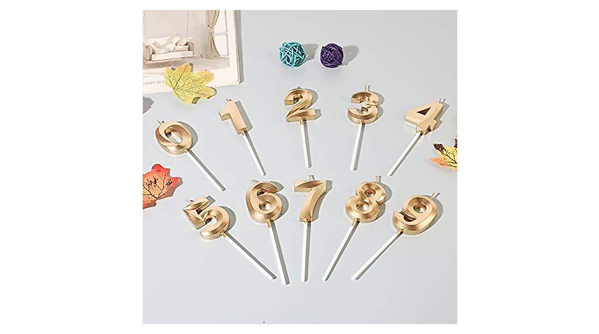 Gold 38th & 83rd Birthday Candles for Cakes, Number 38 83 Candle Cake ...
