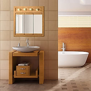 Design House 30 Inch Richland Bathroom Medicine Cabinet, Wall Mounted, Mirror, Oak, 530600-NOK