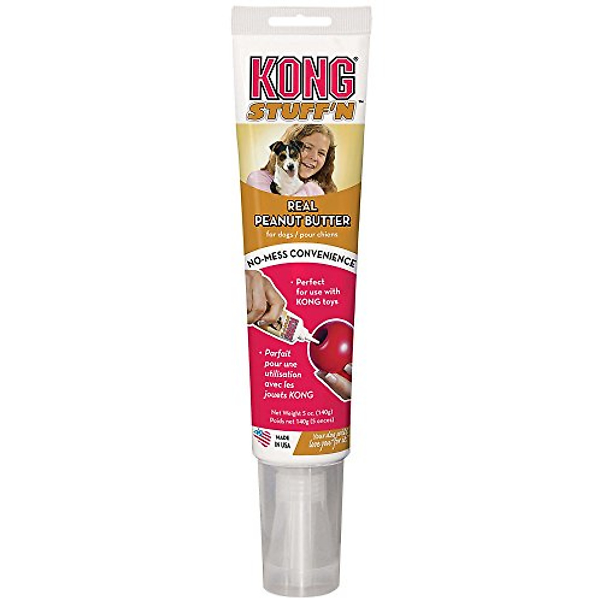 KONG - Stuff'n Paste - Dog Treat with Real Ingredients, Great for Stuffing Rubber Toys - 5 Ounce - Peanut Butter