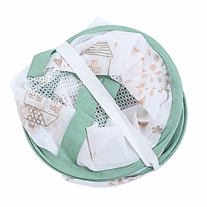 STOBAZA 1pc Clothes Basket Hangers for Clothes Outfit Hangers Makeup Sponges Clothes Dryer Net Mesh Clothes Drying Rack Foldable Sweater Drying Basket Polyester Green Puff Drying Net Flat