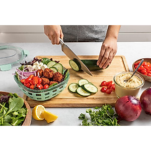 Ello DuraGlass Food Storage Glass Lunch Bowl - Meal Prep Container with Silicone Sleeve and Airtight Lid, 5 Cup, Yucca