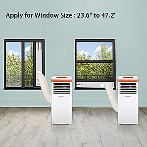 Yescom 10,000 BTU Portable Air Conditioner for Rooms up to 300 Sq. Ft Compact Home AC Unit with Built-in Dehumidifier & Fan & Sleep Modes Remote Control Dust Cover Window Mount Kit for Home/Office