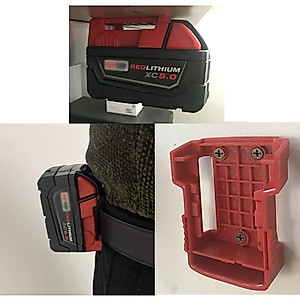 weqcter 5Packs Battery Holder for Milwaukee Battery Mount Dock Holder Fit for M18 48-11-1850 18V