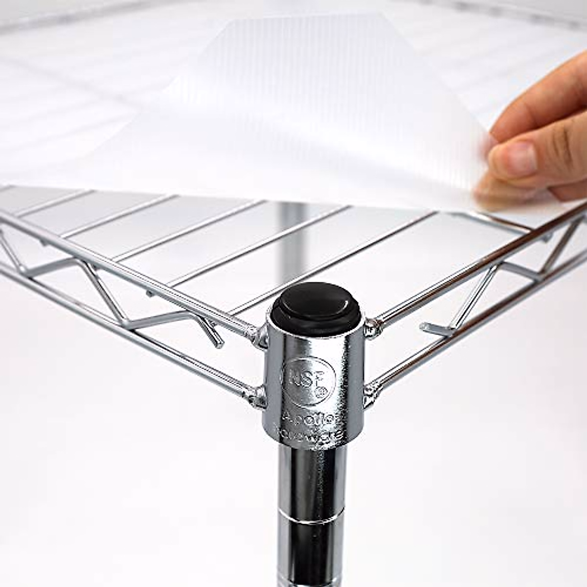 Apollo Hardware Chrome 4-Shelf Wire Shelving with Wheels 14"x24"x48" (Chrome)