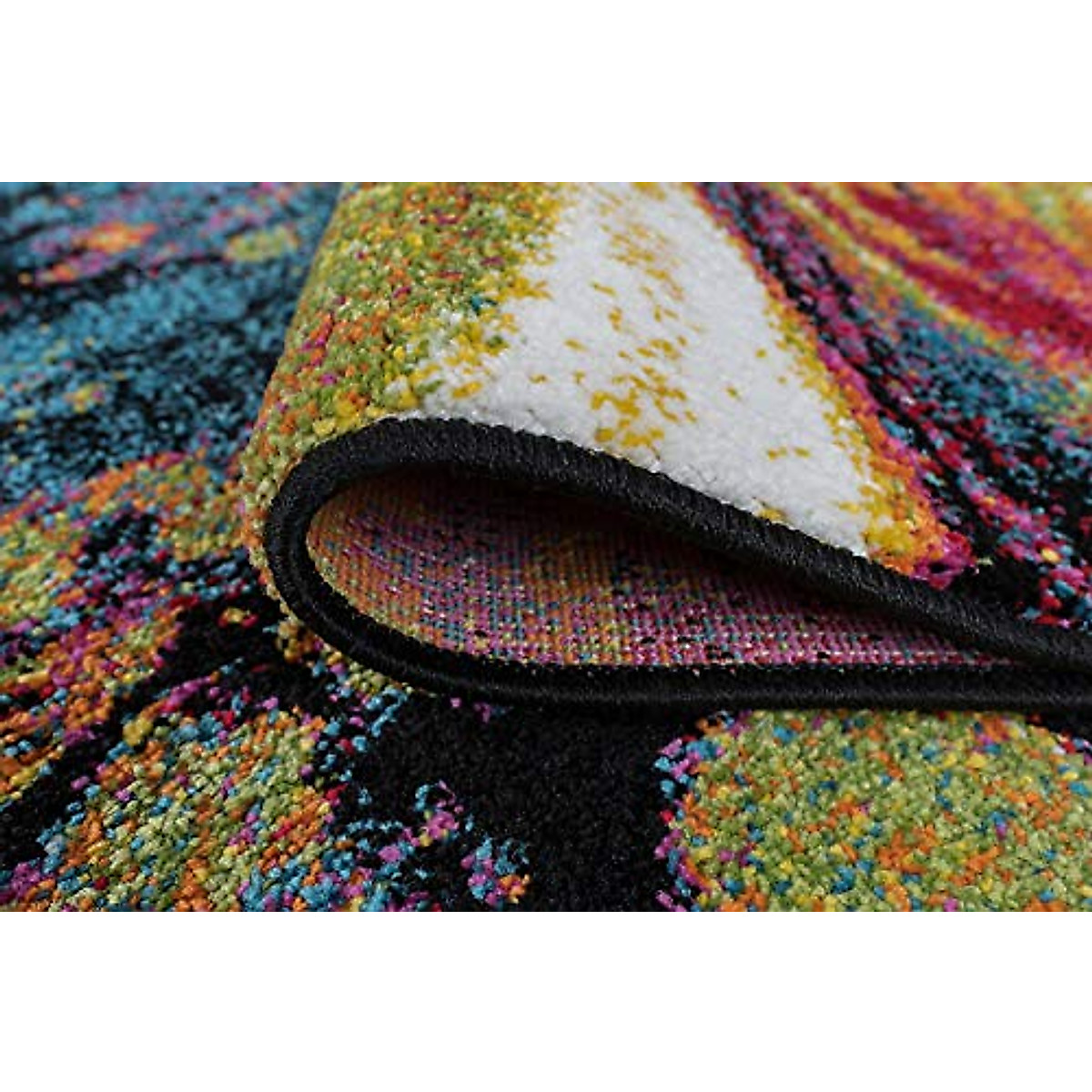 Soleil Contemporary Abstract Multi-Color Rectangle Area Rug, 8' x 10'