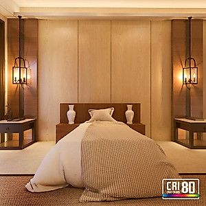 TORCHSTAR Dimmable E12 LED Candelabra Bulb, UL Listed, 40W Equivalent Chandelier Light Bulbs, 350lm, LED Filament Candle Bulb C11, Amber Glass Ceiling Fan Light Bulbs, 2200K Amber Warm, Pack of 6