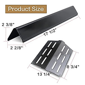 Plowo 7620 7622 Porcelain Steel Flavorizer Bars and Heat Deflector Grill Replacement Parts for Weber Genesis 300 Series E310 E320 E330 S310 S320 S330 E-310 E-320 S-310 S-320 E/S-330 EP/CEP-310