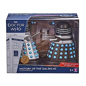 Doctor Who History of The Daleks #2 - The Dalek Invasion of Earth Collector Set - Dr Who Season 2 Dalek Action Figures - Classic Doctor Who Merchandise - Character Options - 5.5”