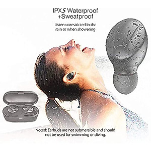 Hoseili 2023 new editionBluetooth Headphones.Bluetooth 5.0 Wireless Earphones in-Ear Stereo Sound Microphone Mini Wireless Earbuds with Headphones and Portable Charging Case for iOS Android PC. XG23