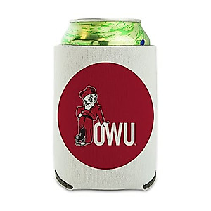Ohio Wesleyan University Primary Logo Can Cooler - Drink Sleeve Hugger Collapsible Insulator - Beverage Insulated Holder