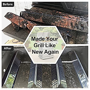 Yiming Grill Replacement Parts for Dyna-glo DGF510SBP, DGF493BNP, Backyard Grill BY13-101-001-13, BY14-101-001-02, BY15-101-001-02, Stainless Steel Heat Plate Shields for Uniflame GBC1059WB.