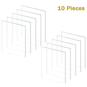 10 Pieces 4x6 Inch Blank Acrylic Signs Clear Acrylic Sheets, Perfect for Making Wedding Table Numbers, Acrylic Wedding Signs, Engrave, Calligraphy and Painting DIY Projects,1/8 inch thick