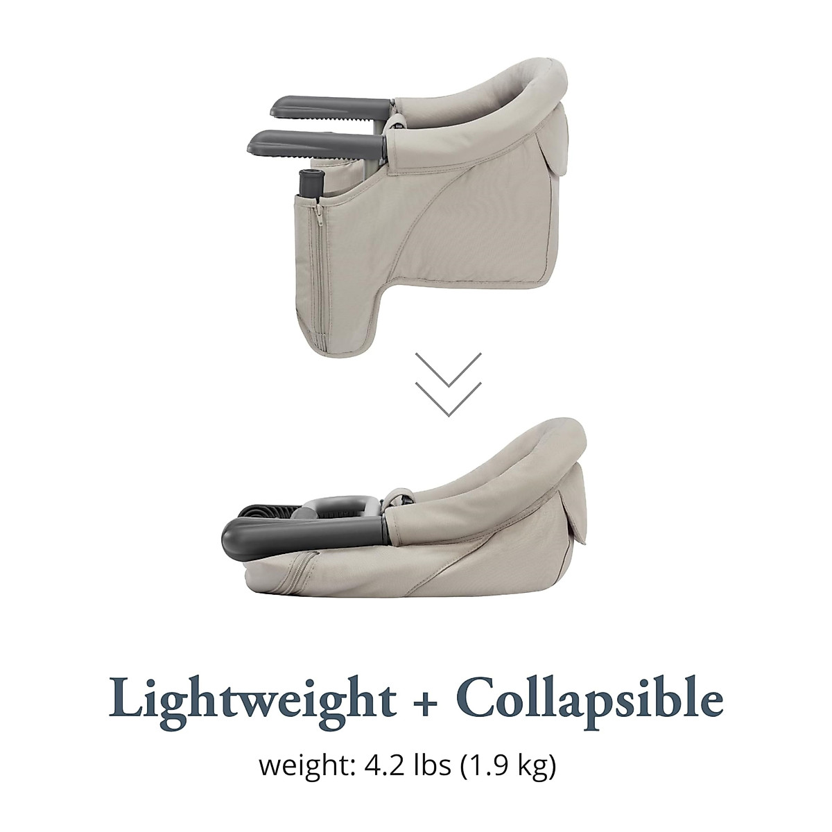 Inglesina Fast Table Chair - Cream + Fast Dining Tray - Portable High Chair for Baby & Toddlers, Infant 6-36 Months - Fits Tables 0.8'' to 3.5'' - Collapsible and Compact Design - Carry Bag Included