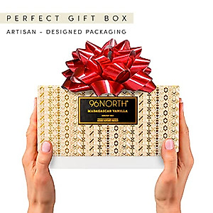 96NORTH Luxury Vanilla Soy Candles | Large 3 Wick Jar Candle | Up to 50 Hours Burning Time | 100% Natural Soy Wax | Relaxing Aromatherapy Aesthetic Candle | Housewarming Gift for Men and Women