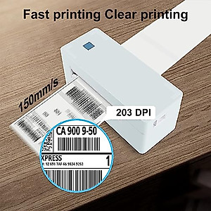 Quxas USB Thermal ShippingJK-402A Label Printer 4X6 Lable Inkless Printer Compatible with Windows and Mac, Used for Ebay, Amazon, Shopify, Etsy, USPS